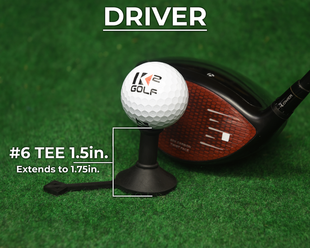 Best Simulator Tees - Size #6 - 1.5 in. (2-Pack) – K2 GOLF